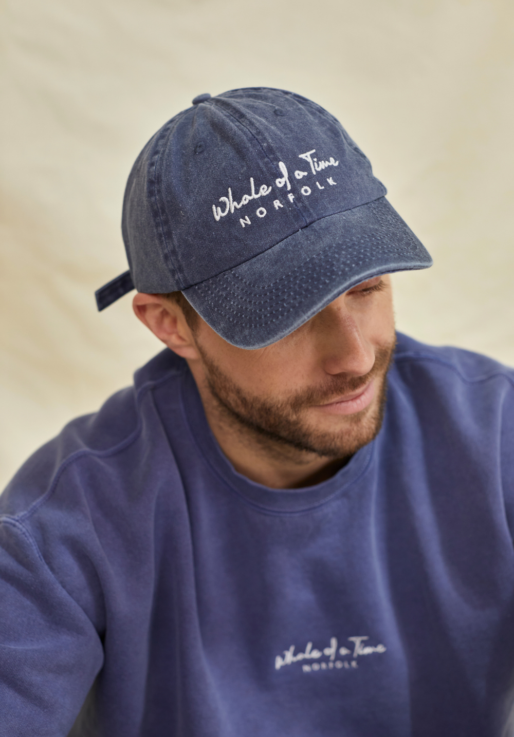 Stonewashed Men's Cap - Navy | Whale Of A Time Clothing